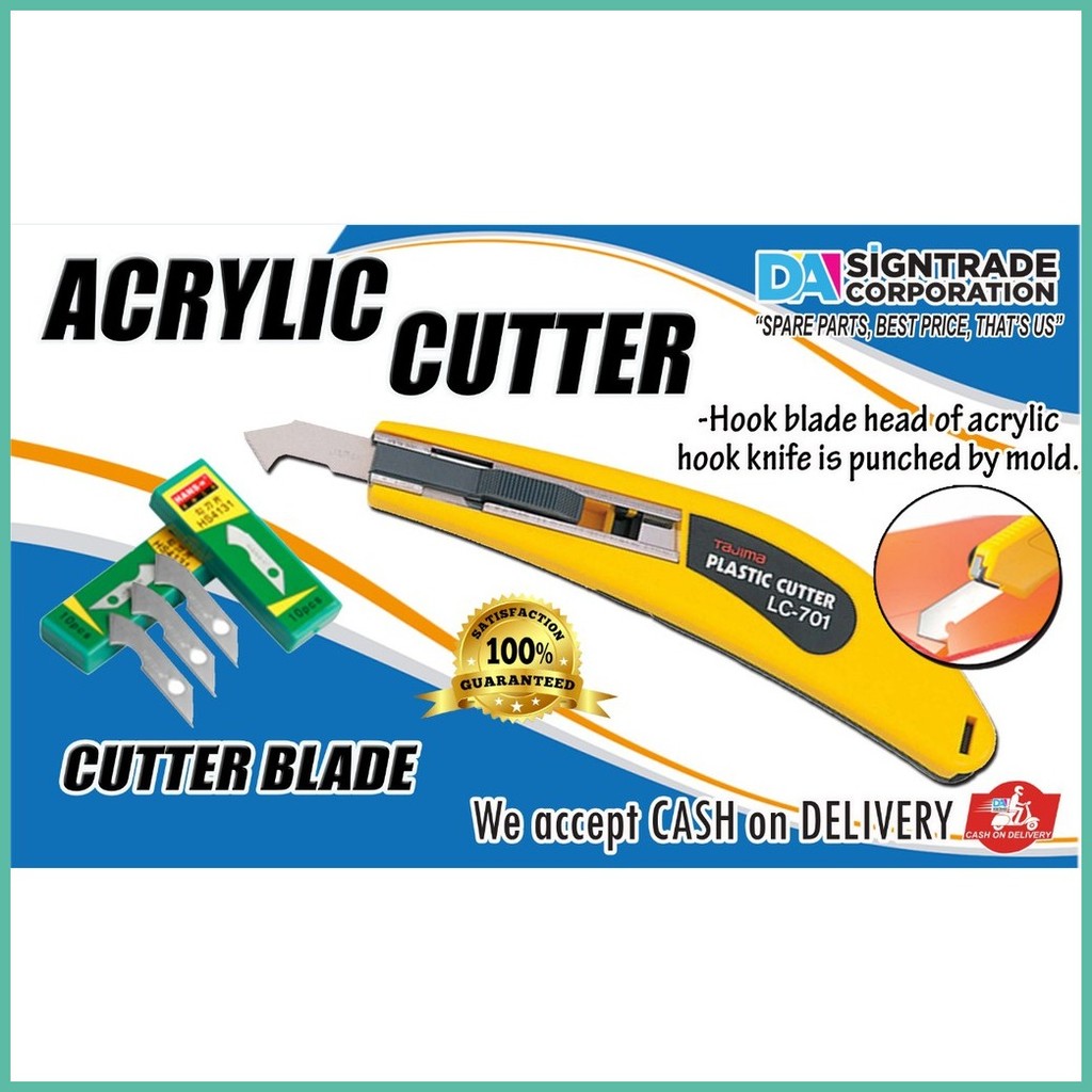 Heavy Duty Acrylic Plastic Cutter & Spare Blades | Shopee Philippines