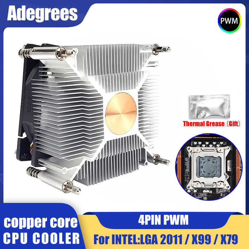 Tt 80Mm Air Cooler 4. PWM Cooling PC Radiator For Intel 2011 X79 X99 ...