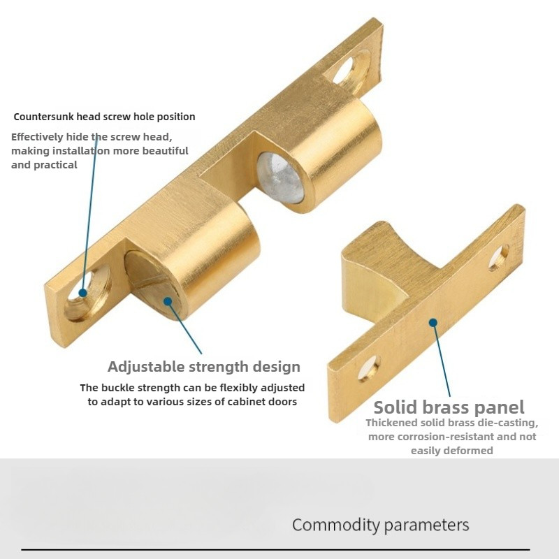 Cabinet Door Catch Brass Adjustable Spring Ball Latch, 1/5 Pcs ...