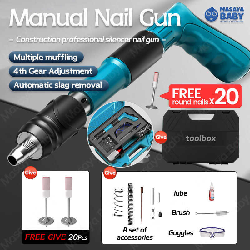 Nail Gun Manual Steel Nails Tacker Rivet Tufting Powerful Fast ...