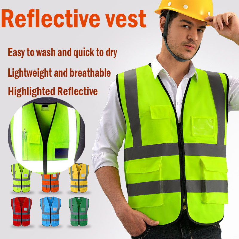 Adult High Visibility Reflective Safety Vest Warning Reflectorized Vest ...