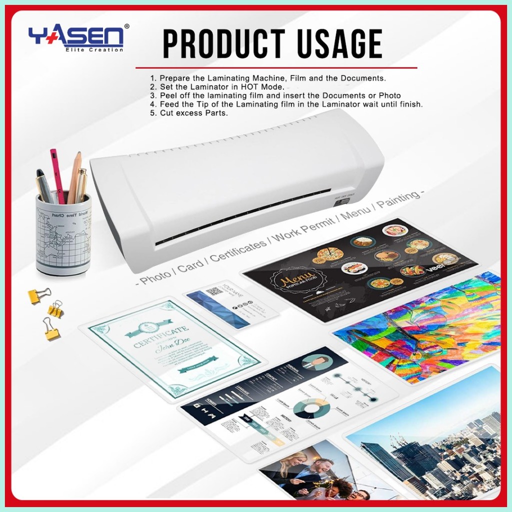 Yasen Laminating Film 12 inches x 100 meter 125 microns (1 Roll ...
