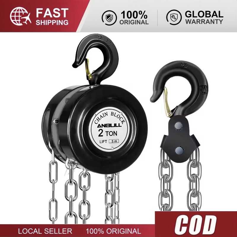 3Ton Chain Block 3 Meters Chains Heavy Duty Lifting With Handle Crane ...