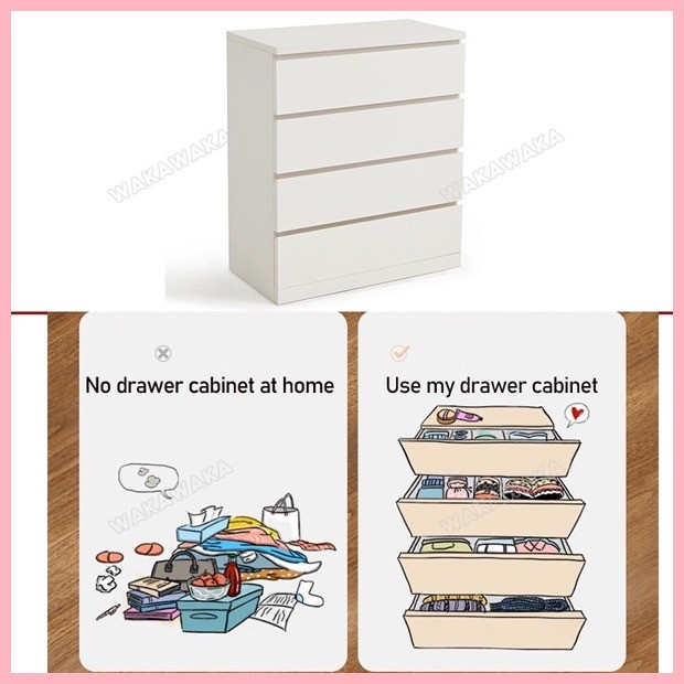 【Hot Sale TOP: 1】Kahoy na Damit Kaban ng mga Drawers 4 Tier 3 Tier ...