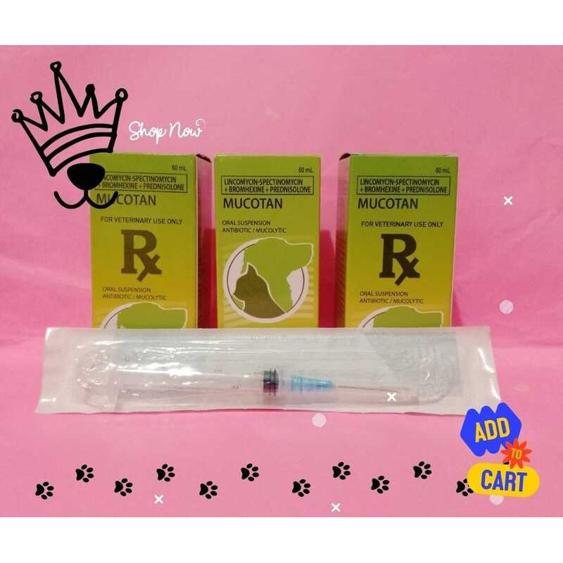 Mucotan For Cats And Dogs 60Ml With FREE SYRINGE 8E6 | Shopee Philippines