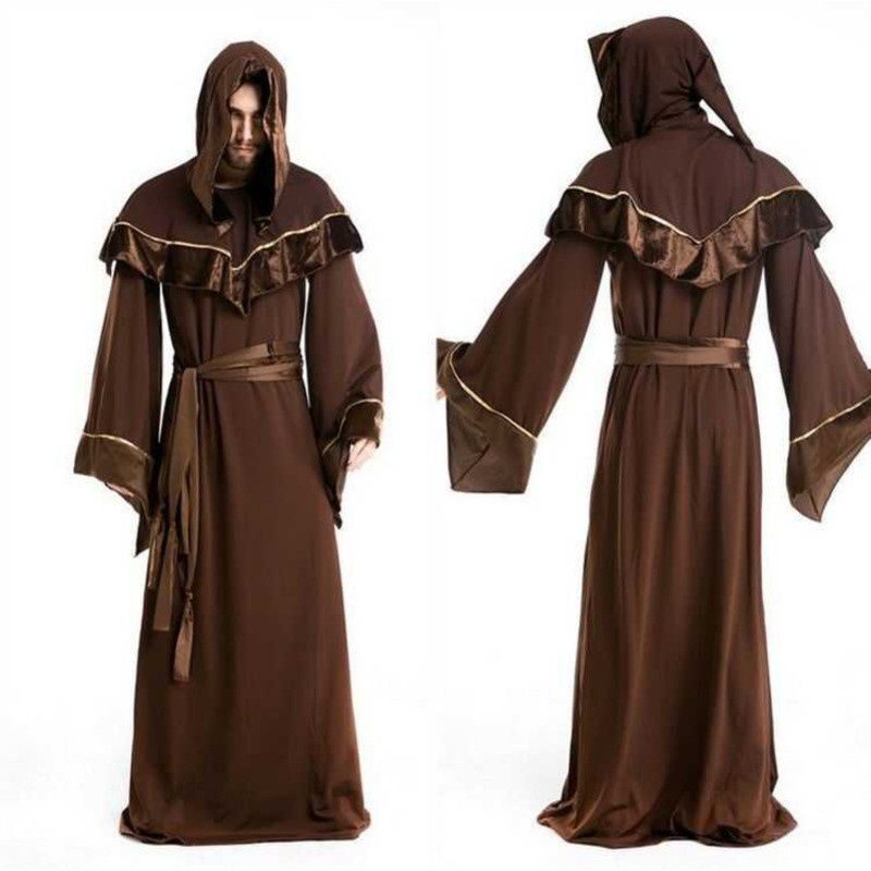 Halloween Male Adult Vampire Festival Mage Robe Demon Masquerade ...