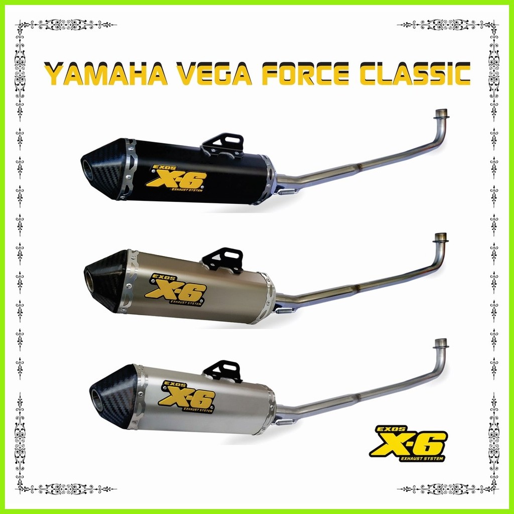 EXOS X6 Yamaha Vega Force Classic Full Exhaust System | Shopee Philippines