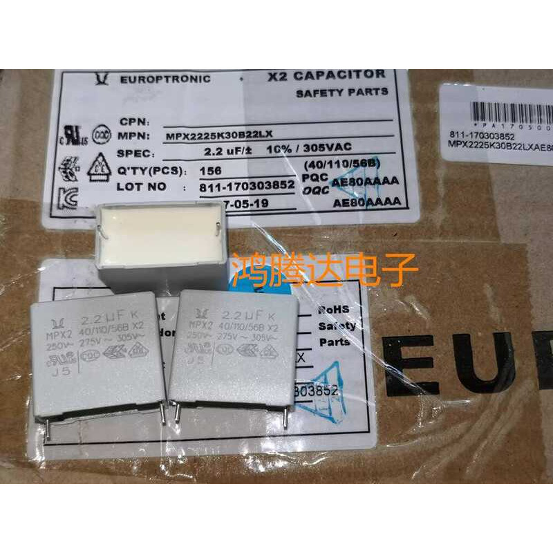 Brand New Original Box EUROPTRONIC 2.2UF 250V MPX2 275V 225 Film ...