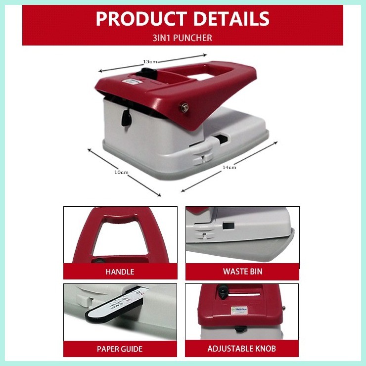 QUAFF ID Puncher 3in1 / 2in1 ID Puncher (Oblong | Corner | Circle ...