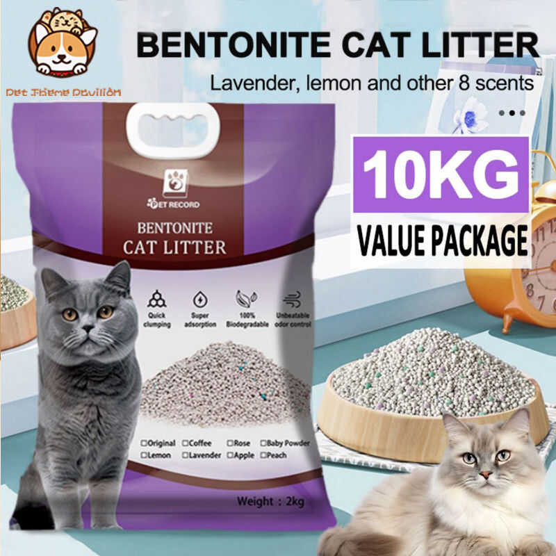 PET RECORD 10Kg Natural Bentonite Litter Sand Biodegradable Fast ...