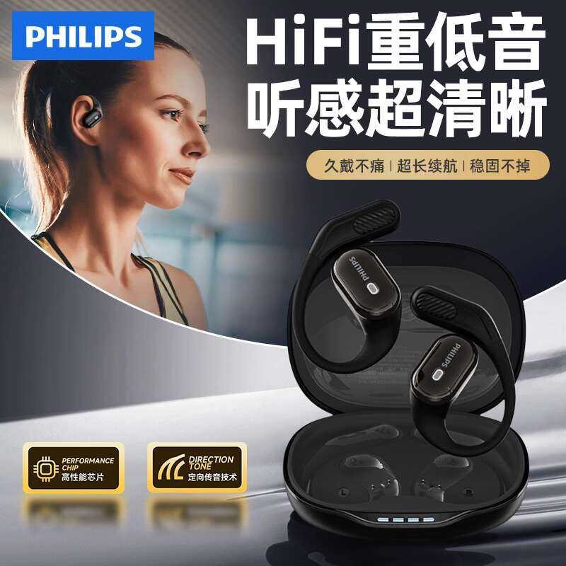 Philips Bluetooth Earphones Over-Ear Bone Conduction Non-In-Ear 2025 ...