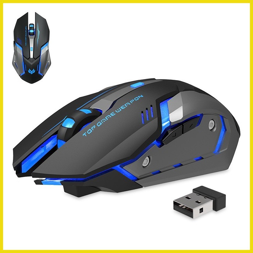 New silent gaming wireless mouse, rechargeable mouse, glowing mouse USB ...