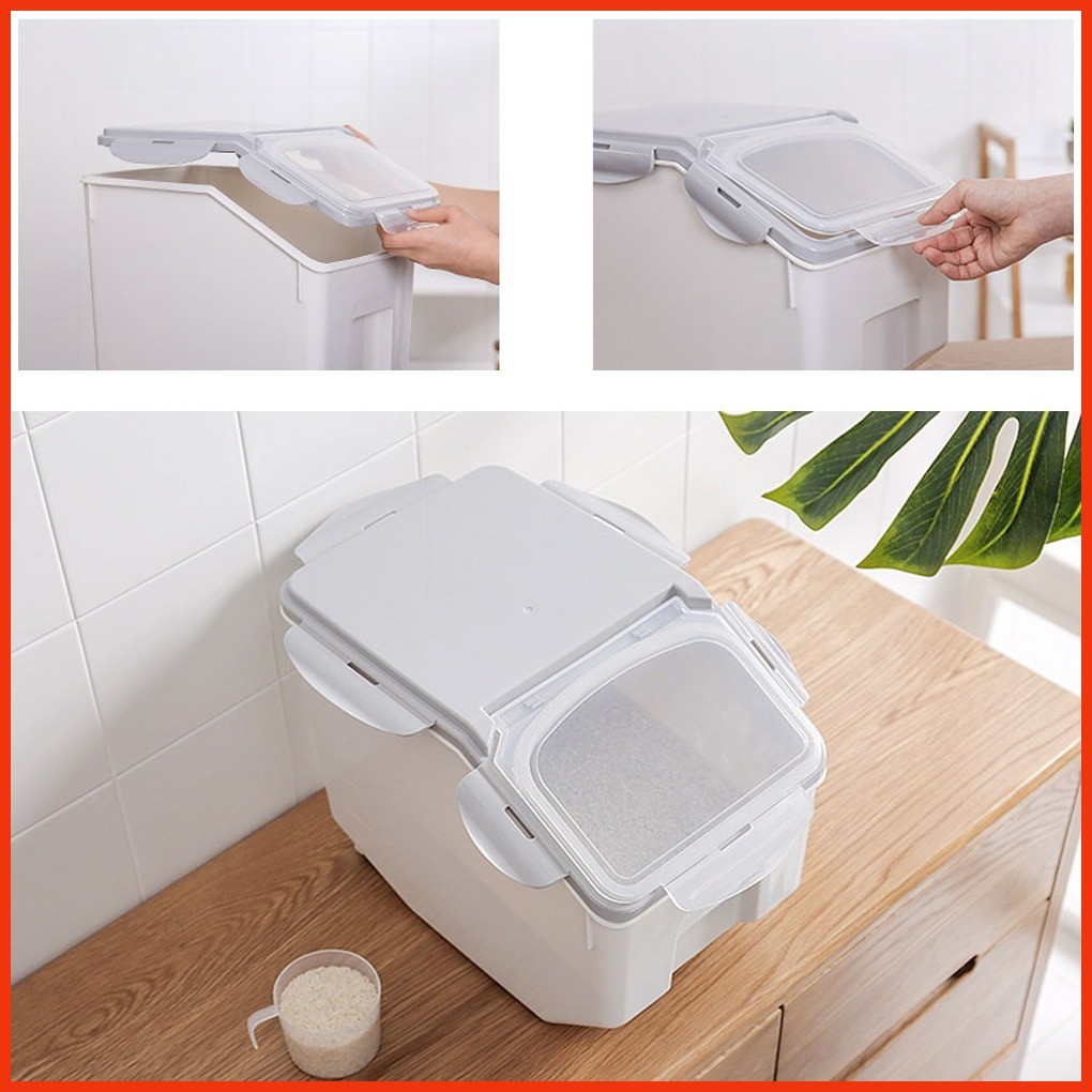 25 Kilos Rice Dispenser Sealed Rice Storage container storage food ...