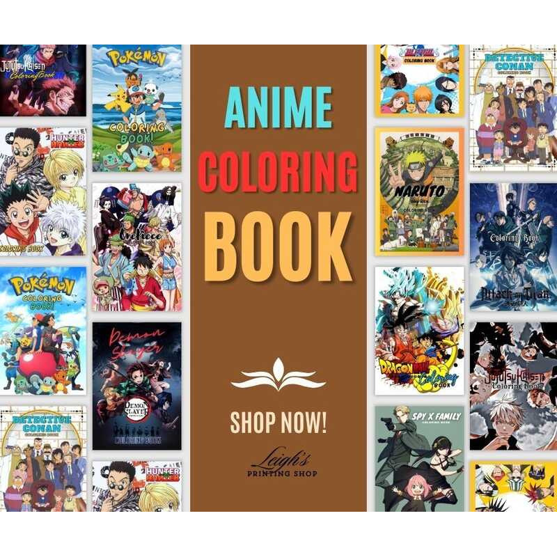 50 Pages Anime Coloring Book Steno Style Eb0 | Shopee Philippines