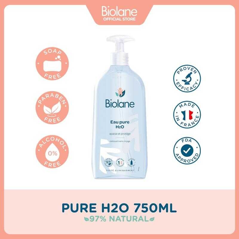 Biolane Pure H2o Cleanser 350Ml 400Ml Refill / 750Ml – 97% Natural ...