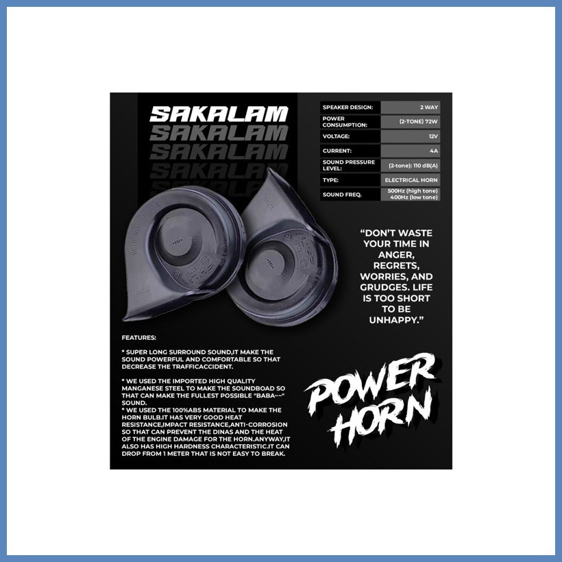 SAKALAM HORN / FREE TERMINAL -TOL PAWIRING | Shopee Philippines