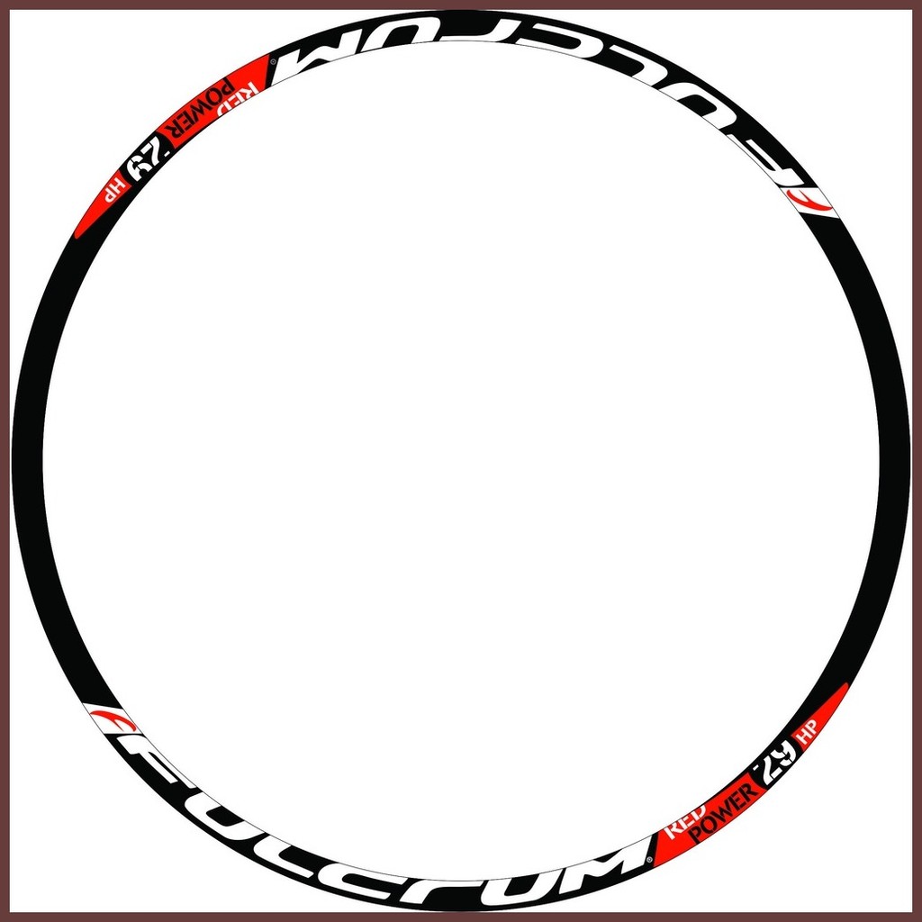FULCRUM RED POWER RIM DECALS / STICKER also available customize color ...