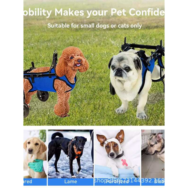 Pet Dog Wheelchair Hind Limb Rehabilitation Walking Aid Mobility ...