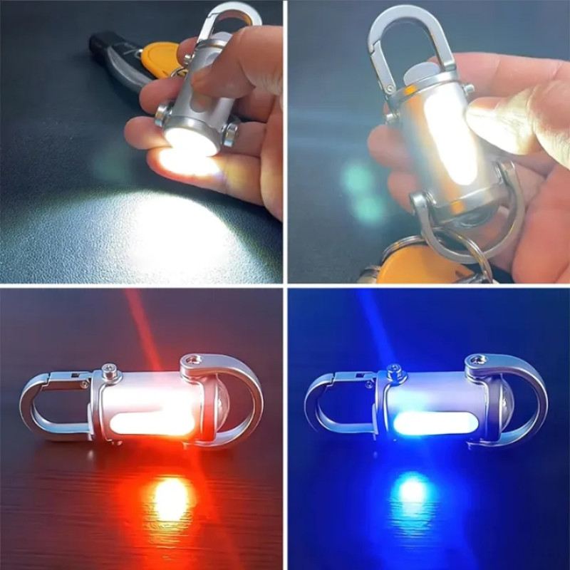 Mini Keychain Flashlight Rechargeable Waterproof Emergency Led Light ...