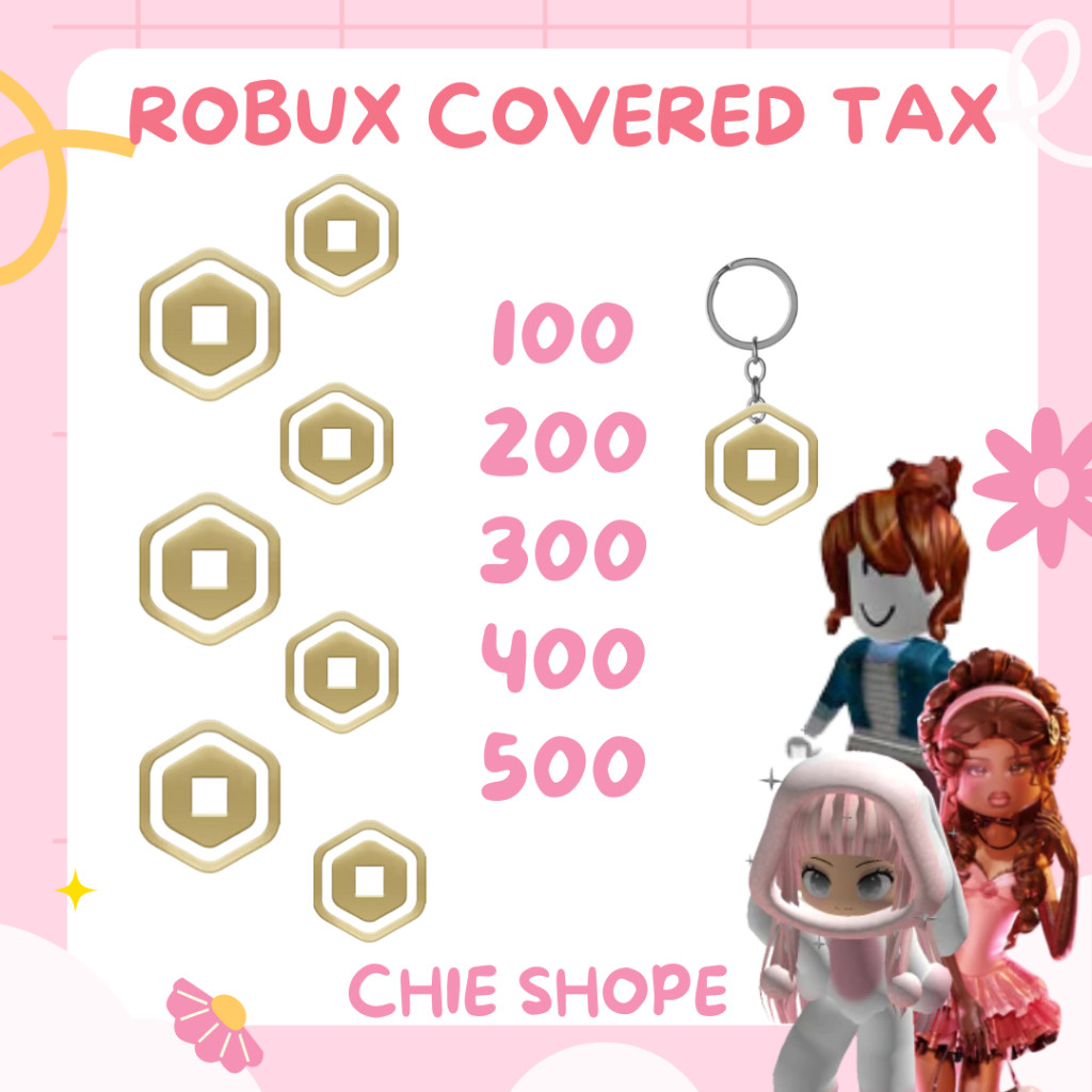 Robux Robux small Keychain Covered Tax (Not a Code) | Shopee Philippines