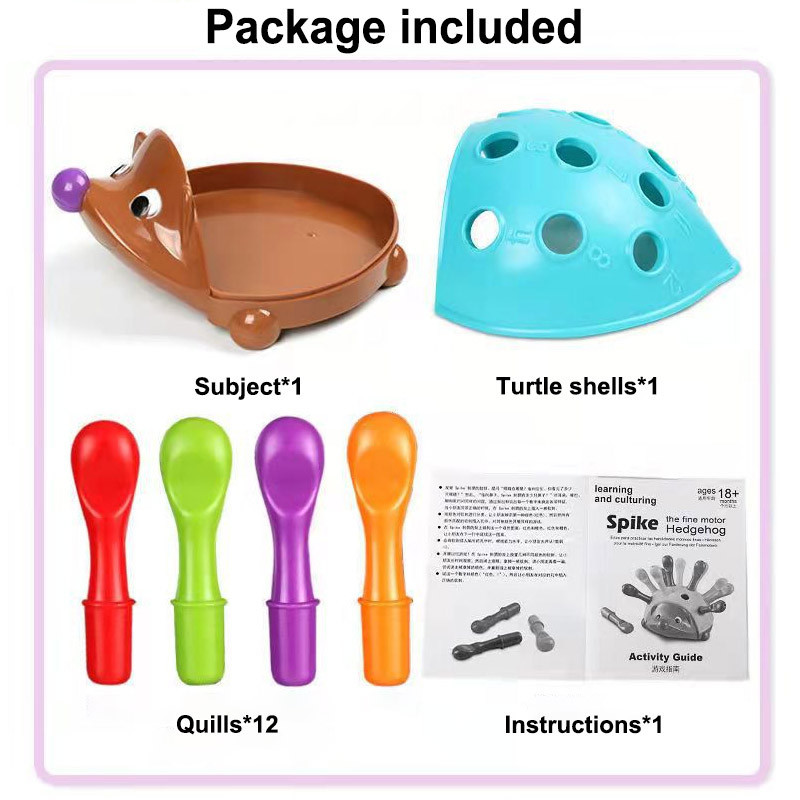 Montessori Sensory Hedgehog Colour Sorting Toys Number Matching ...