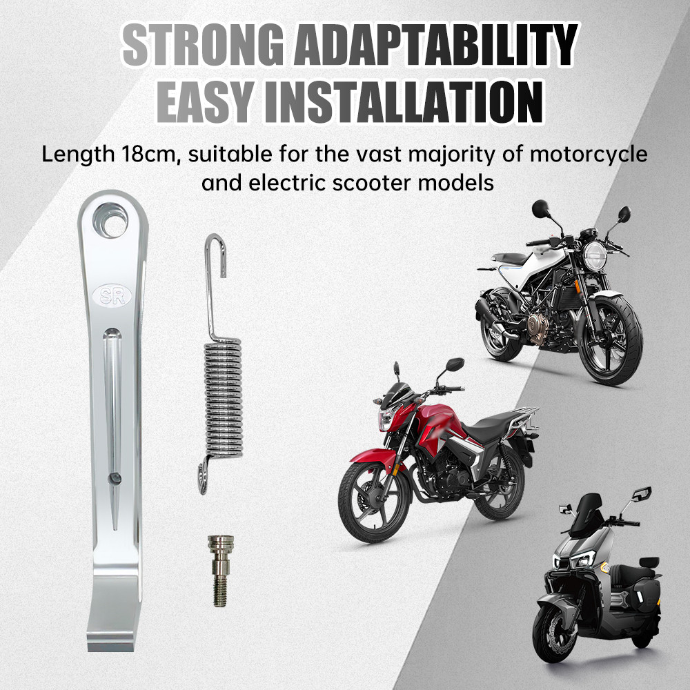 CNC Alloy Side Stand 18&20.5CM Universal Motorcycle Side Stand With ...