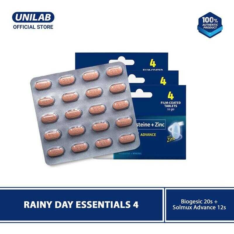 Rainy Day Essentials 4: Biogesic 20S + Solmux Advance 12S 35E | Shopee ...