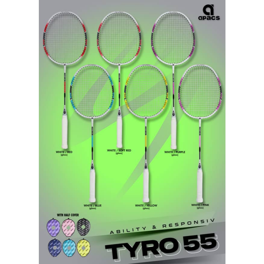 Apacs Junior Badminton Racket TYRO 55 FOC 1 Grip+cover | Shopee Philippines