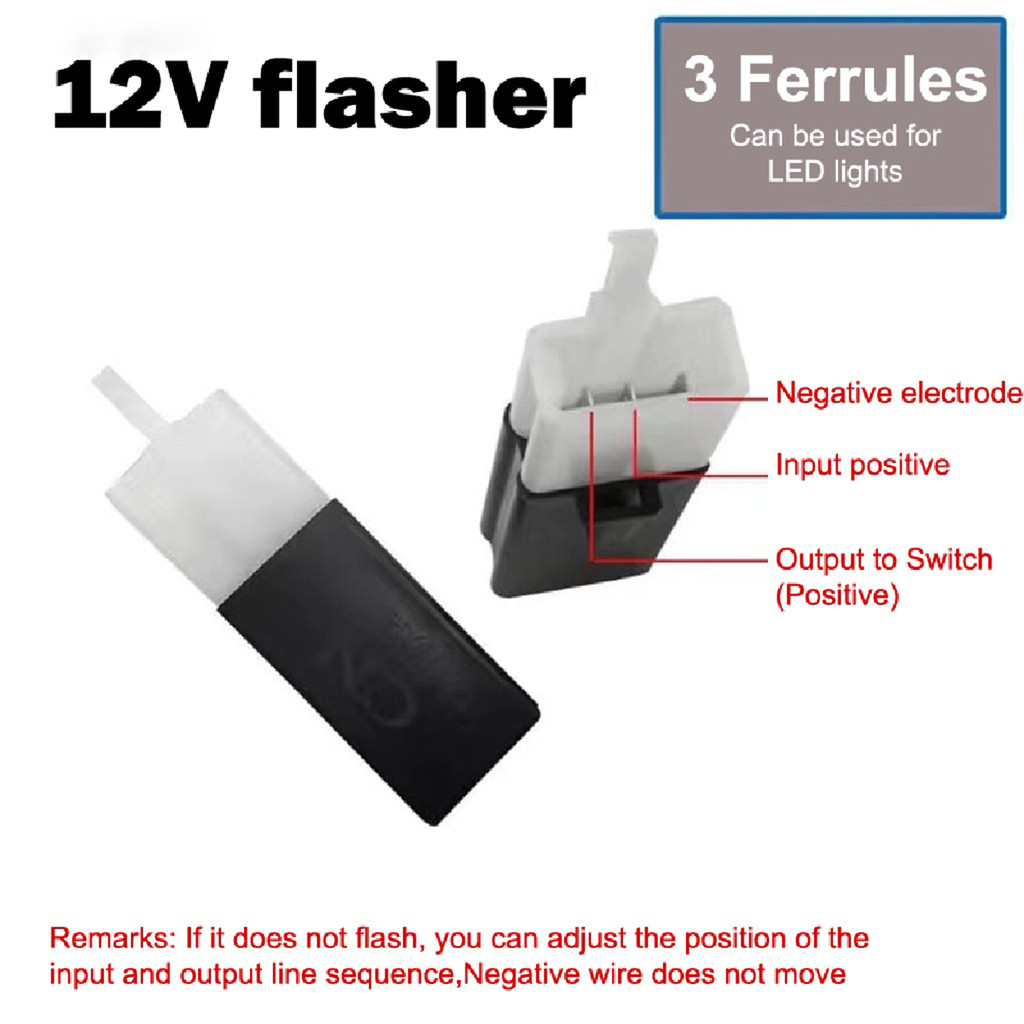 Original 12V 2/3Pin LED Flasher Relay Motorcycle Turn Signal Blinker No ...