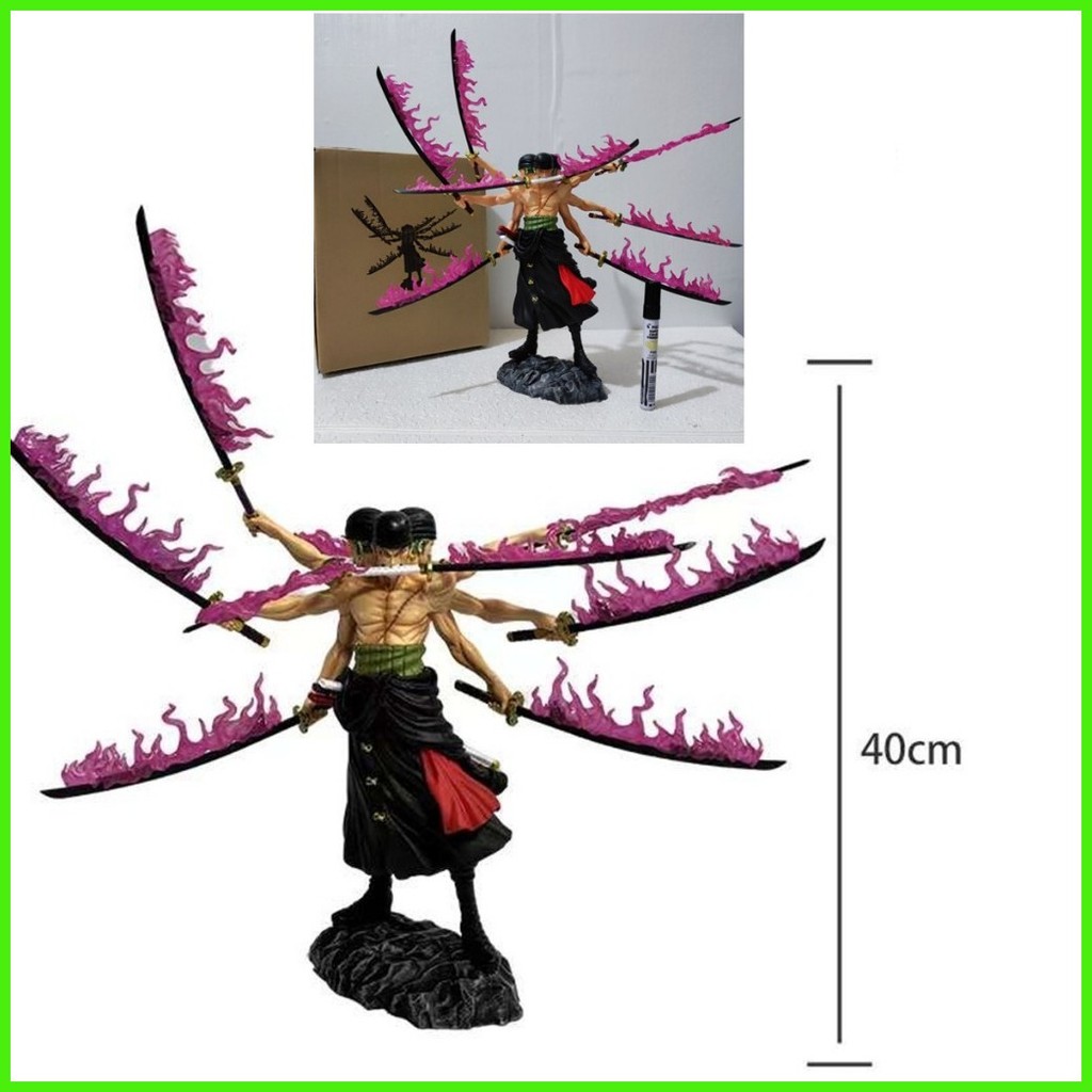 One Piece Zoro Roronoa Zoro Six Hands Three Heads With Nine Sword ...