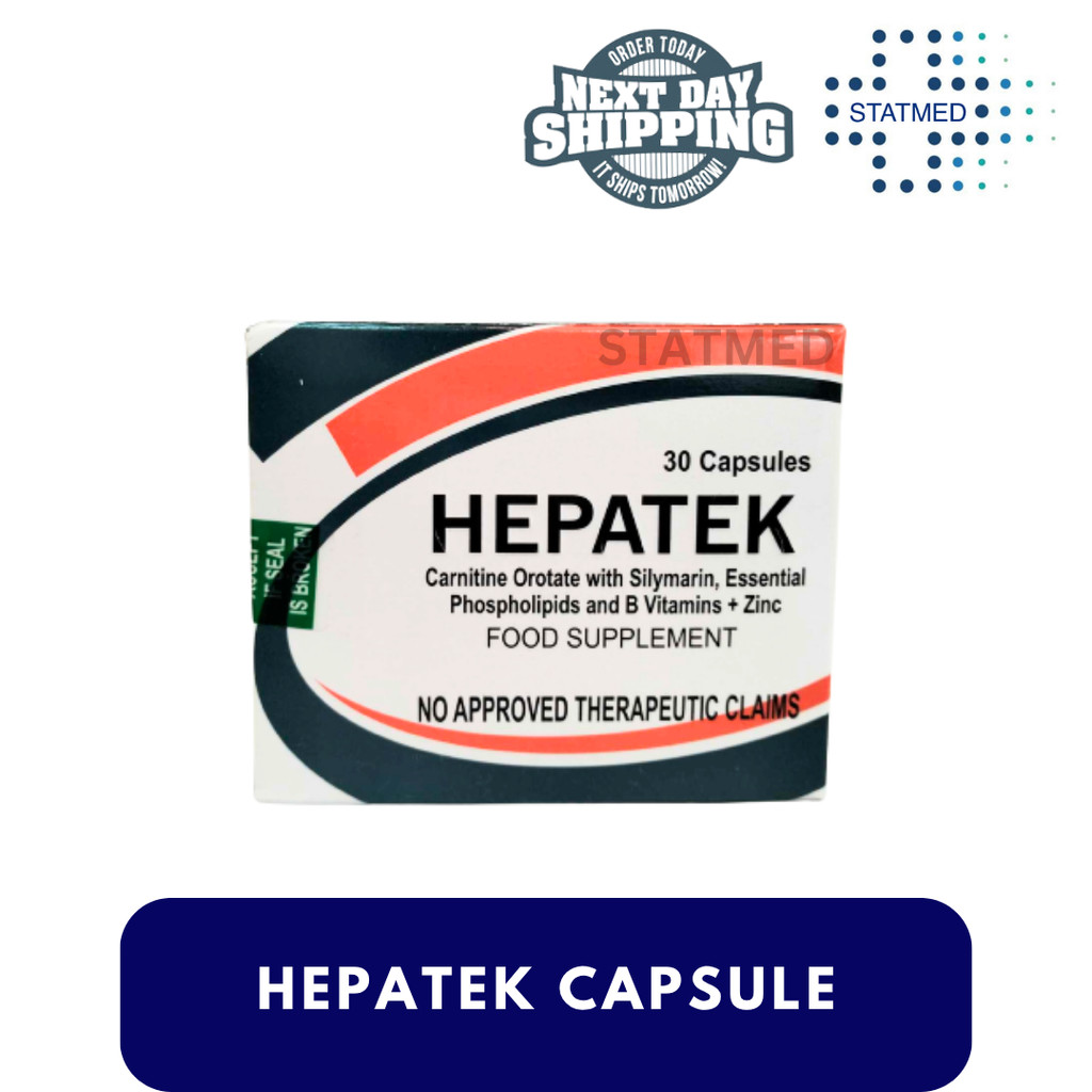 Hepatek Capsule Phospholipids + Vitamin B + Zinc Food Supplement l 10 ...