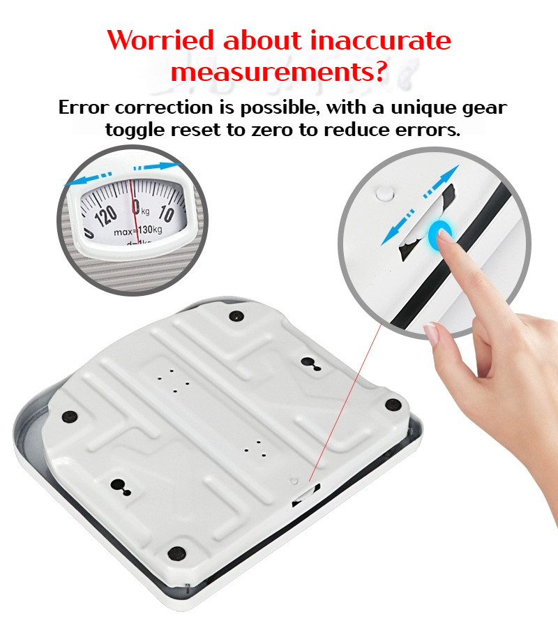 130kg Mechanical Bathroom Scale – Heavy Duty Analog Weight Scale with ...