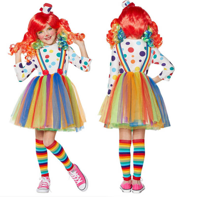 AA Halloween Children's Rainbow Revival Horror Costume Multicolored ...
