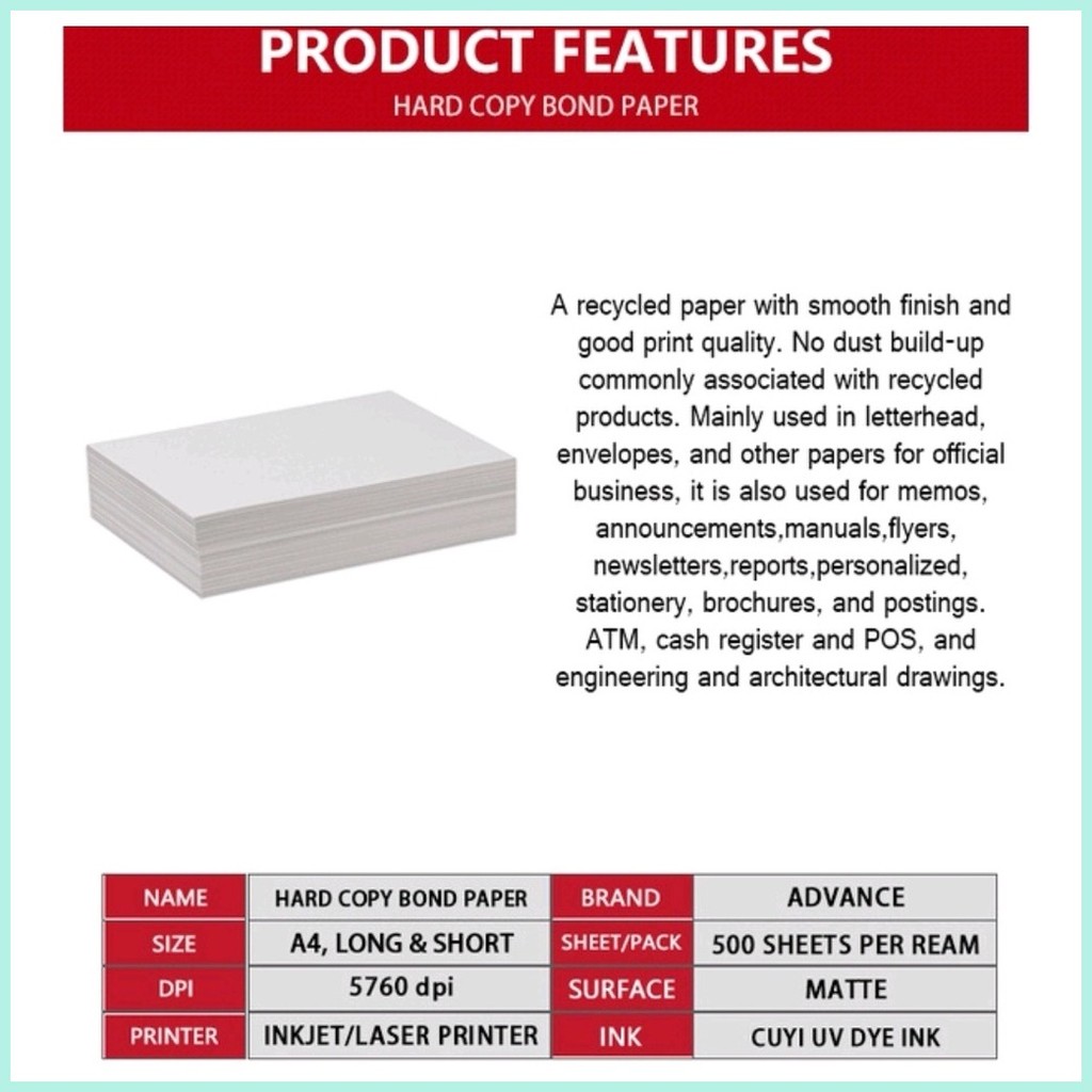 70GSM Hard Copy Bond Paper / Ultra White Paper / Inkjet Paper for ...