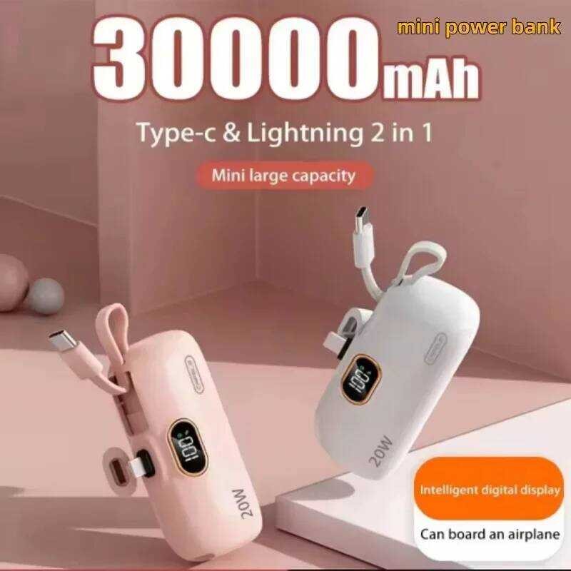 Mini 2 2 Portable Power Bank 30000Mah Capsule Mobile Ply Emergency ...