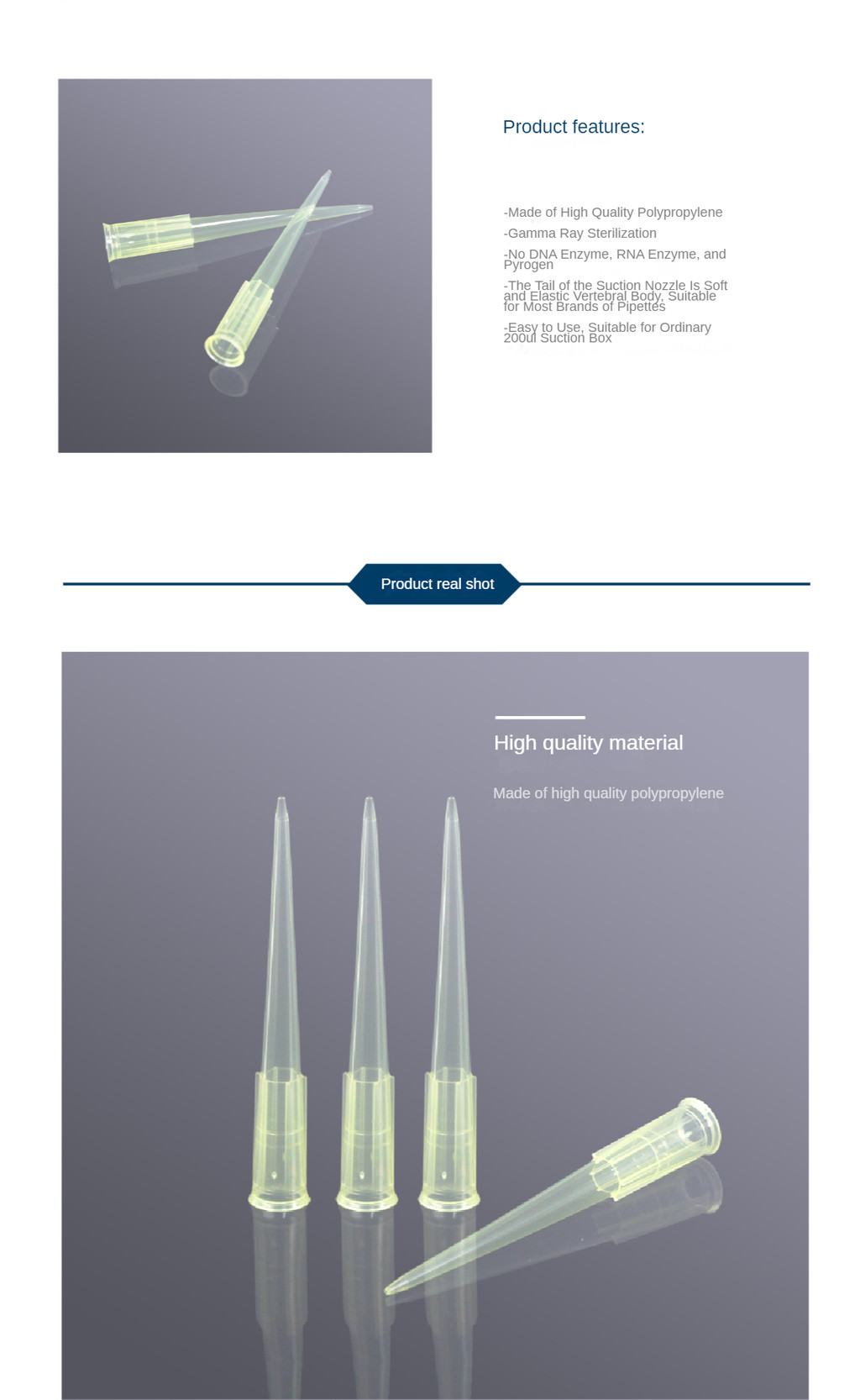 96 Pieces Biosharp Lab Pipette Tips Sterile Boxed Yellow Tips ...