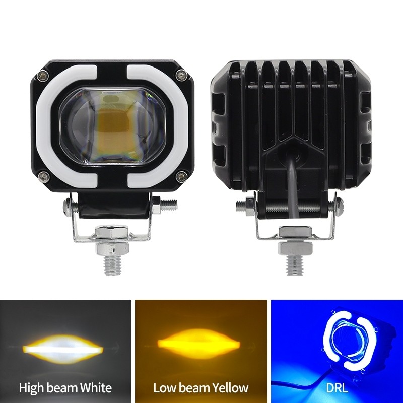 MOFOX SD1 Mini Driving Light 30W Waterproof 3Color Hi/Lo Blue MDL Fog ...