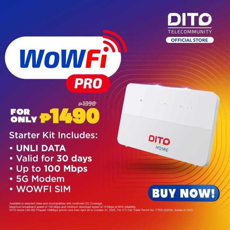 DITO Home Wifi Pro W/ 30 Days UNLI 5G Data 36C | Shopee Philippines