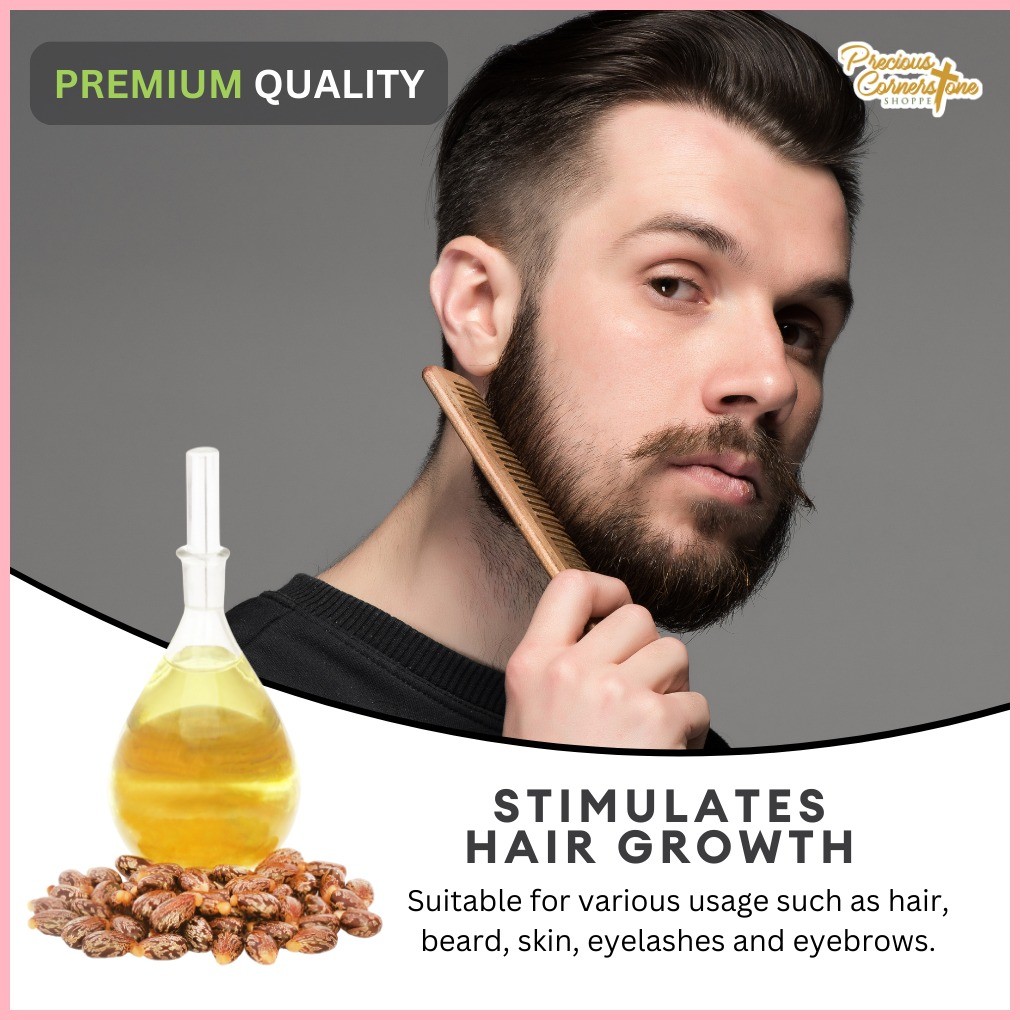 PCS Castor Oil 250ml 100% PURE COLD PRESSED Hexane-Free Hair Grower and Skin Moisturizer All ...