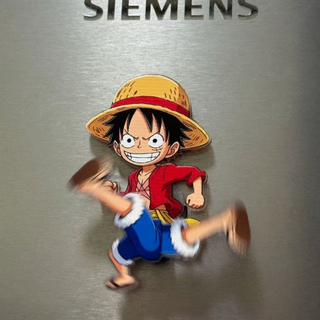 Hot Sale New One Piece Luffy Rotating Fridge Magnet Cute Chopper Plush ...