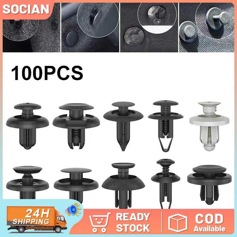 Bbc Boxed Plastic Car Clip 100Pcs Door Interior Panel Expansion Fixing ...