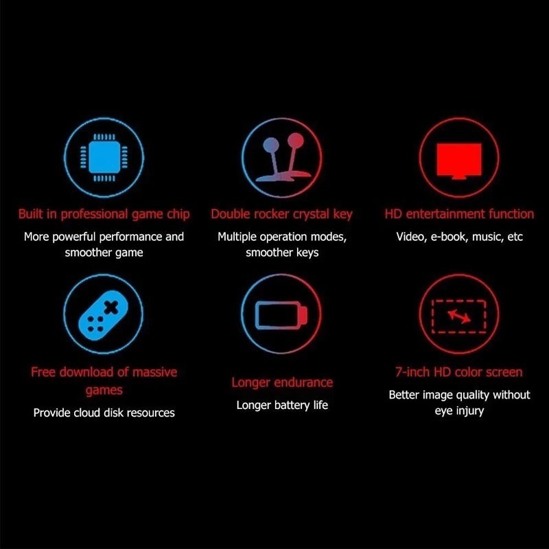 New Version X7 Handheld Gaming Console with NES Retro Game Support Dual ...