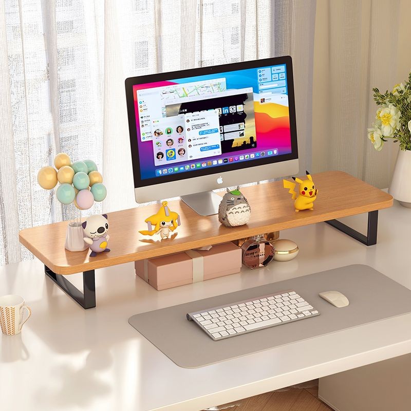 pHOT!! Computer Monitor Elevated Base Bracket Desktop Storage Rack ...