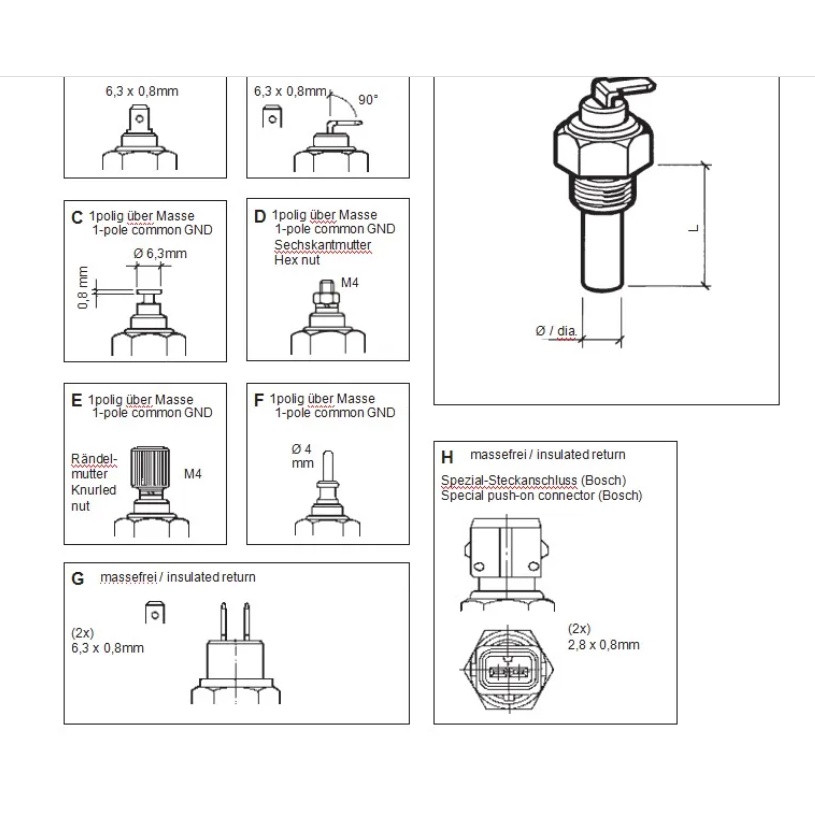 【Shipping from Manila】Universal VDO Oil Pressure Sensor 1/8NPT 10mm 0 ...