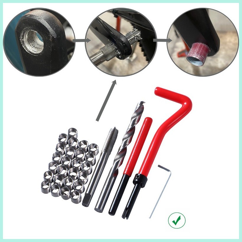 30Pcs Metric Thread Repair Insert Kit M5 M6 M8 M10 M12 M14 Helicoil Car Pro Coil Tool | Shopee ...