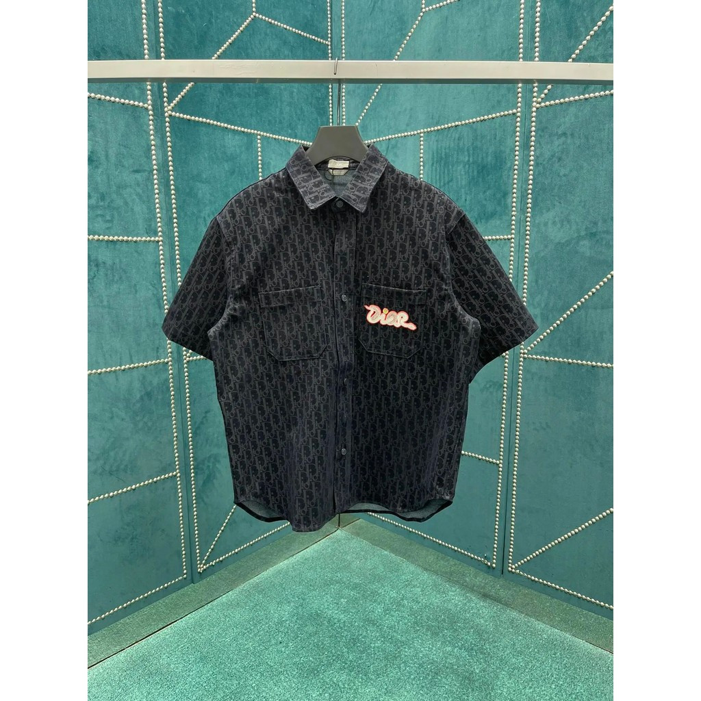 DIOR DIOR Year of the Snake Pocket Letter Cotton Blended Denim Short ...