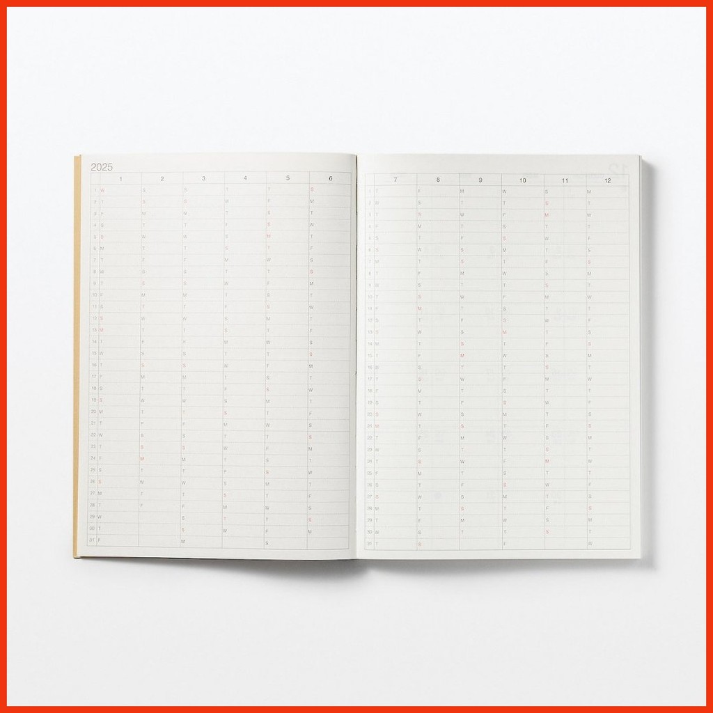 Muji 2025 Craft Cover Monthly/Weekly Planner - Beige (A5, B6) | Shopee ...