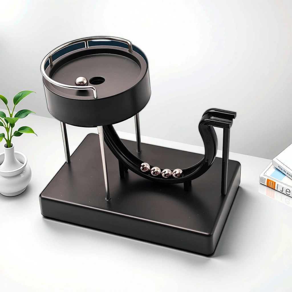[Legend1] Wooden Steel Ball Kinetic Art Perpetual Motion Machine Desk ...