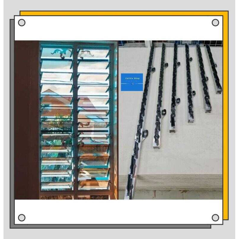 Jalouplus Jalousie Frame 4 Blades-20 Blades For Louver Window 1 Pair ...