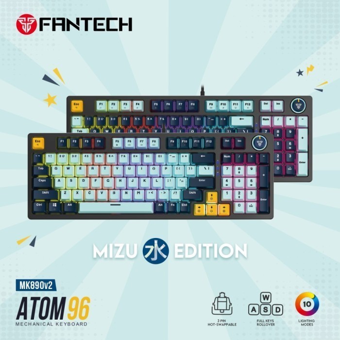 FANTECH ATOM96 MK890V2 RGB Mechanical Gaming Keyboard | Shopee Philippines